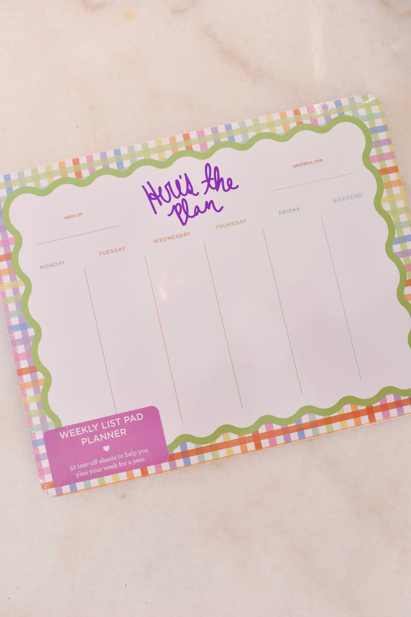 Here's The Plan Weekly Planner – Confetti Boutique